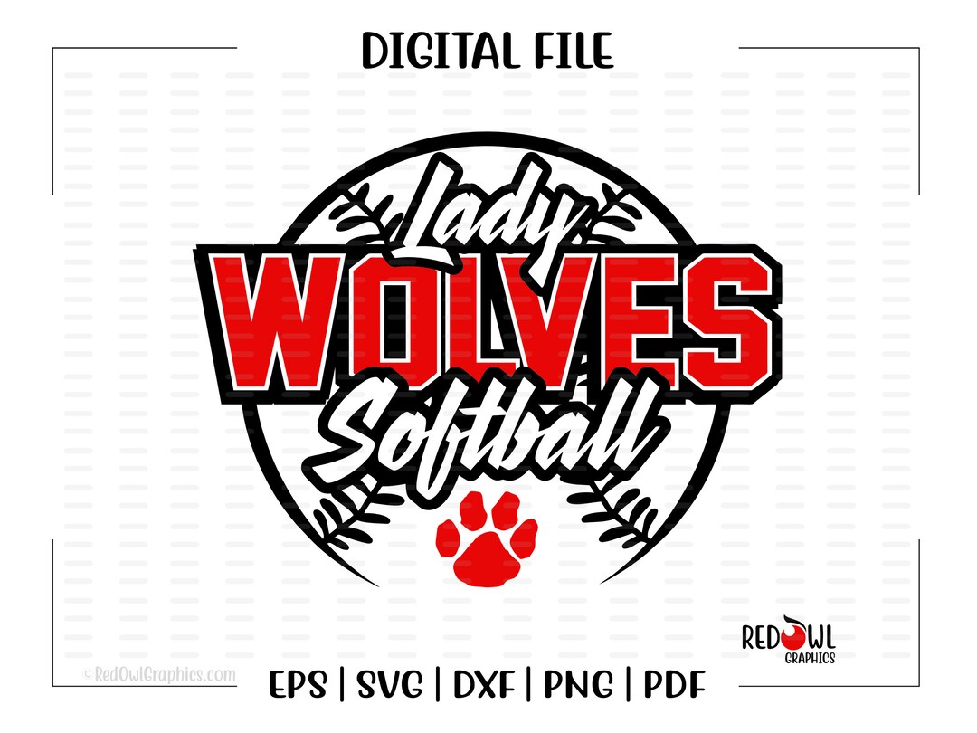 Softball Svg, Wolves Softball Svg, Wolves, Wolf, Softball, Svg, Dxf ...