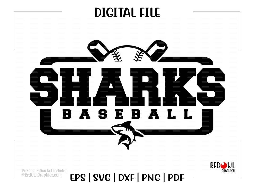 Sharks Baseball Svg, Baseball Svg, Shark, Sharks Svg, Baseball, Svg ...