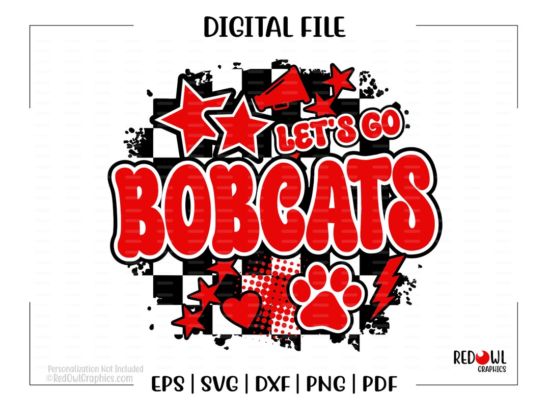 Bobcat Svg, Bobcats Svg, Bobcat, Bobcats, Retro, Checker Board, Retro ...