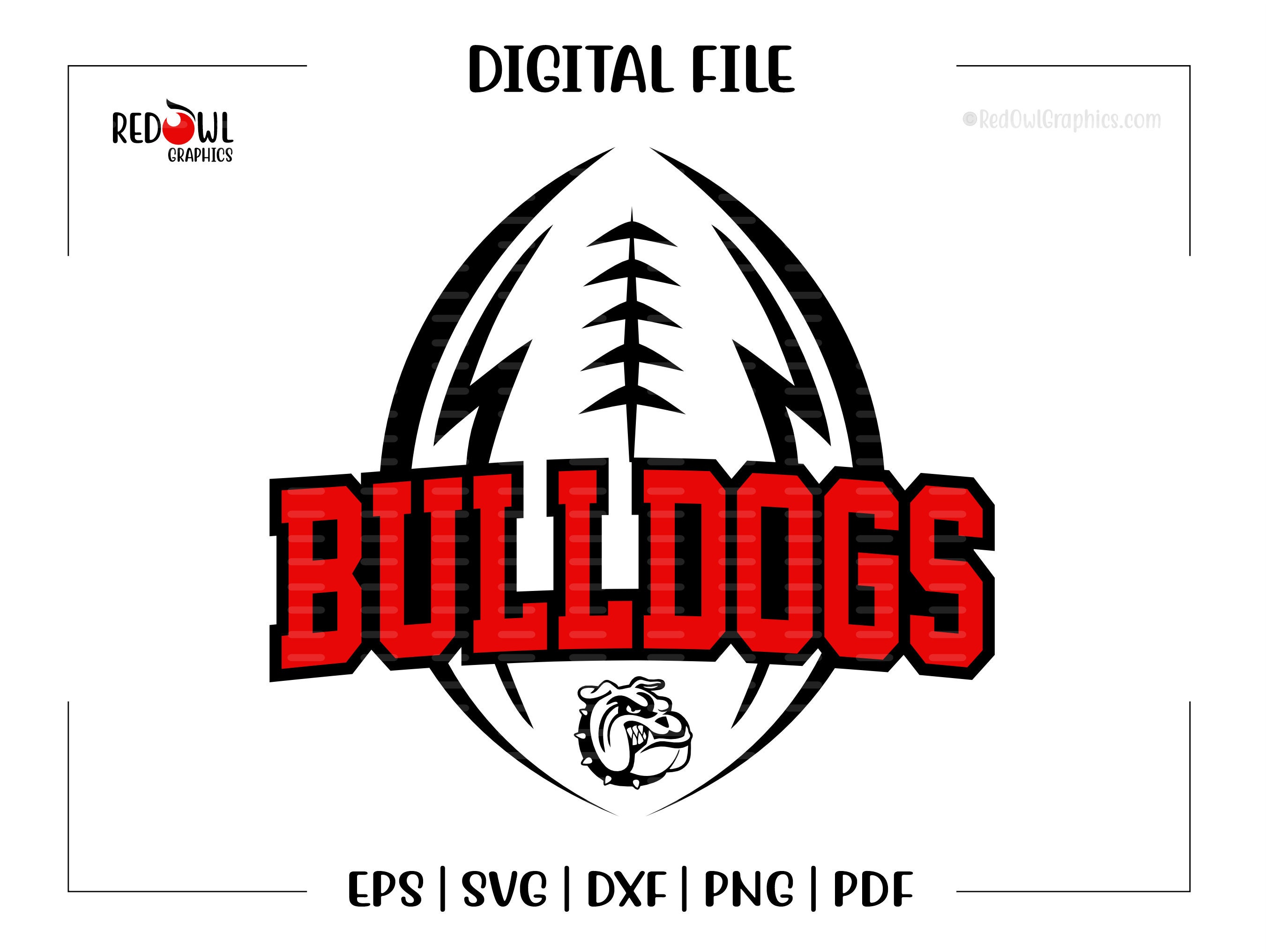 Bulldog Football Logo Georgia Athletics Football Embroidery Design