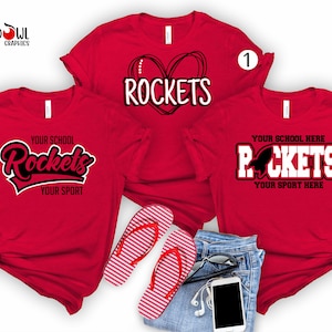 Personalized Rockets, Rockets T-shirt, Customized, T-shirt, Shirt, Tee ...