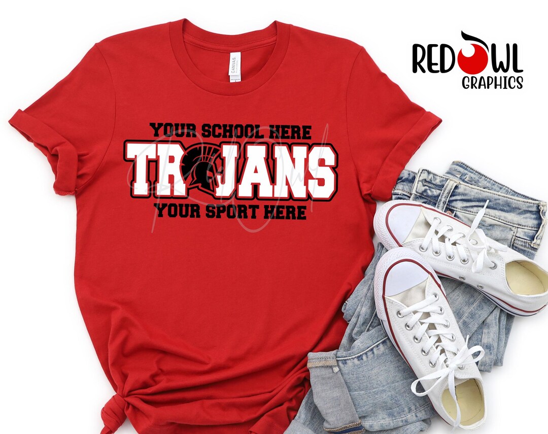 Trojan Shirt, Trojan T-shirt, Trojans, T-shirt, Trojan Mascot ...