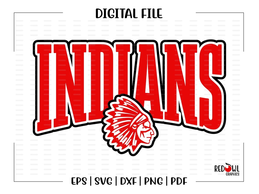 Indian Svg, Indians Svg, Indian, Indians, Clipart, Mascot, School, Svg ...