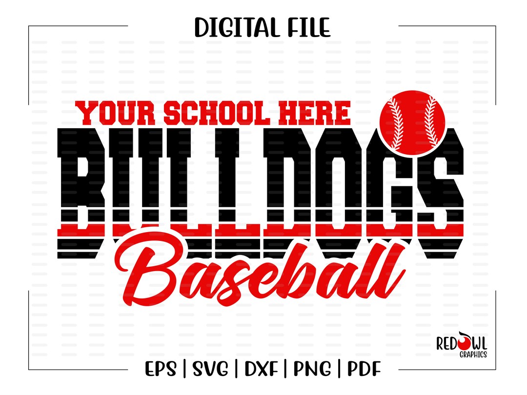 Baseball Svg, Bulldog Svg, Bulldog, Bulldogs, Baseball, Svg, Dxf, Eps ...