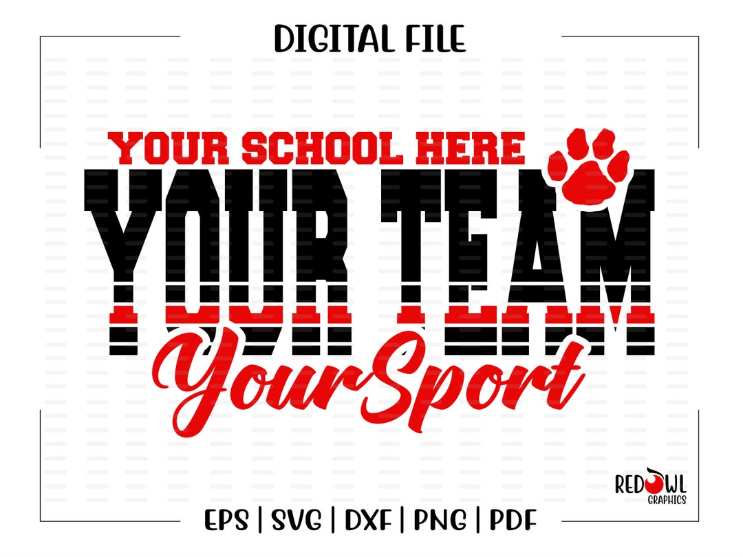 Custom, Personalized, School, Team, Mascot, Svg, Dxf, Eps, Png, Pdf ...