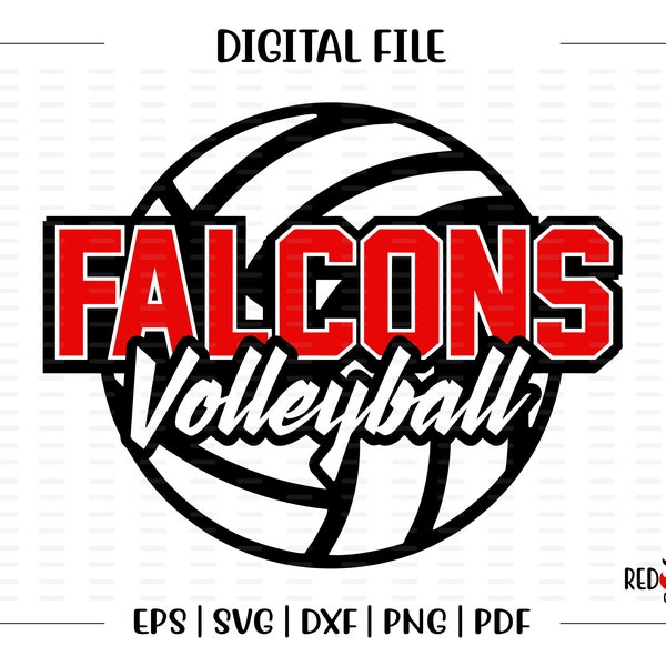 Falcon Volleyball Svg - Etsy