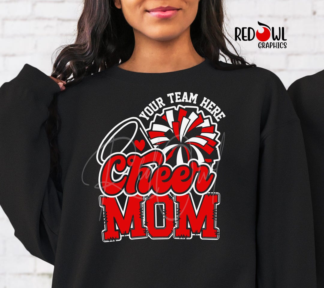 Cheer Mom Shirt, Personalized Cheer Mom, Cheer Mom, Hooded, Hoodie ...