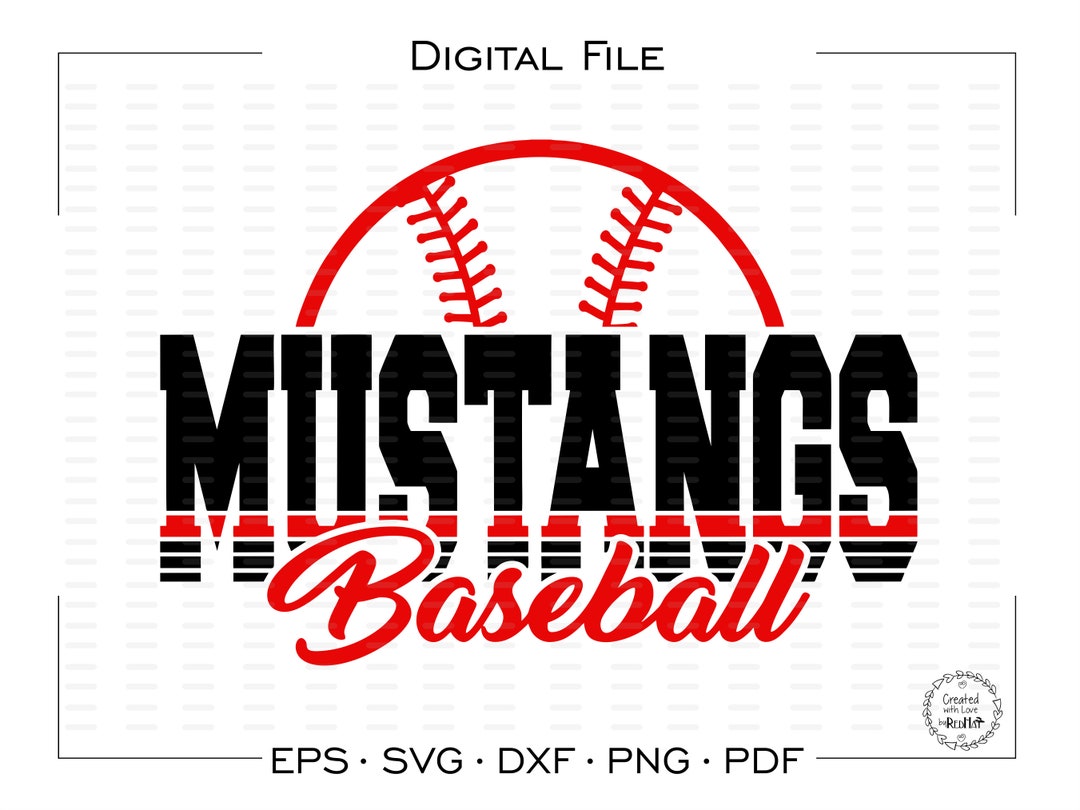 Mustang Baseball Svg, Baseball Svg, Mustang, Mustangs, Baseball, Vector ...