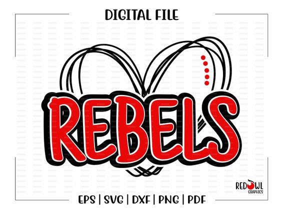 Paper, Party & Kids School Spirit SVG Digital Cut File Rebels SVG ...