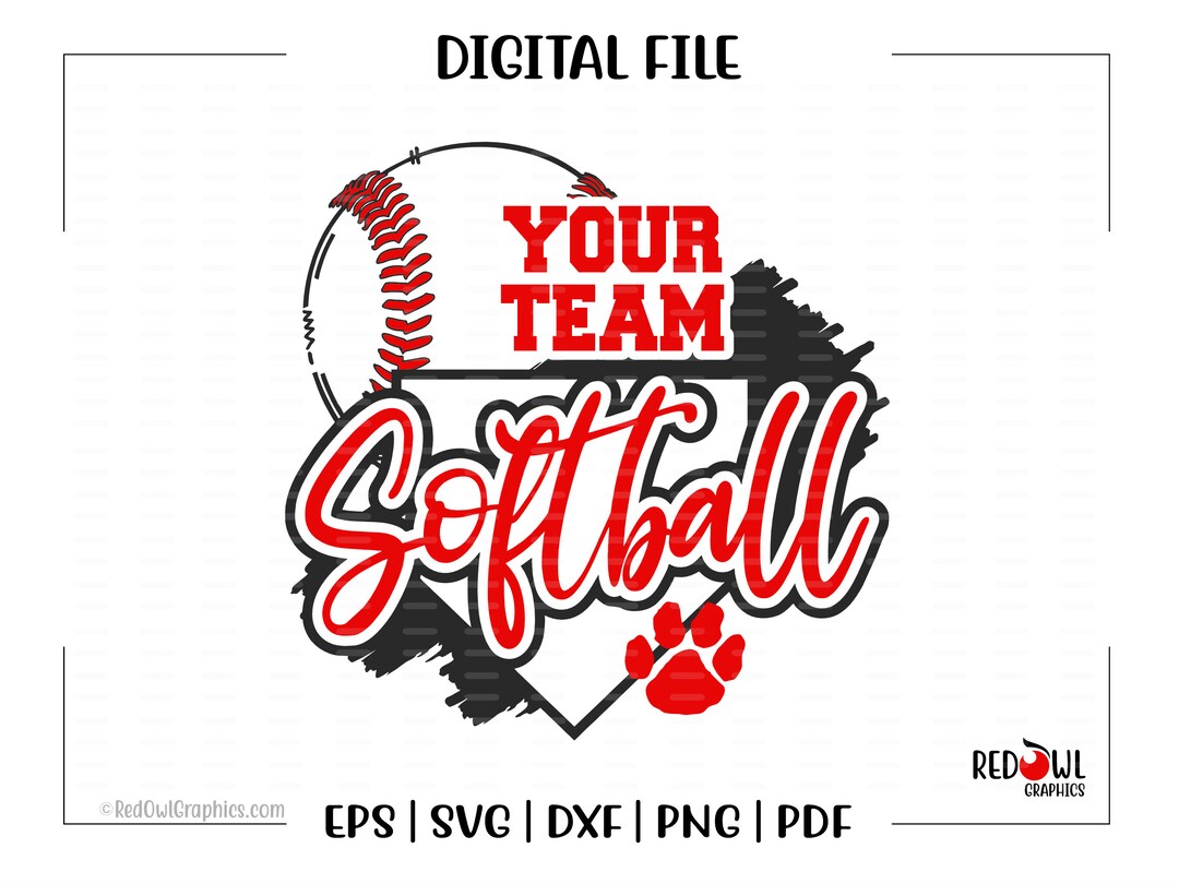 Custom, Personalized, Softball Svg, Softball, School, Team, Mascot, Svg ...