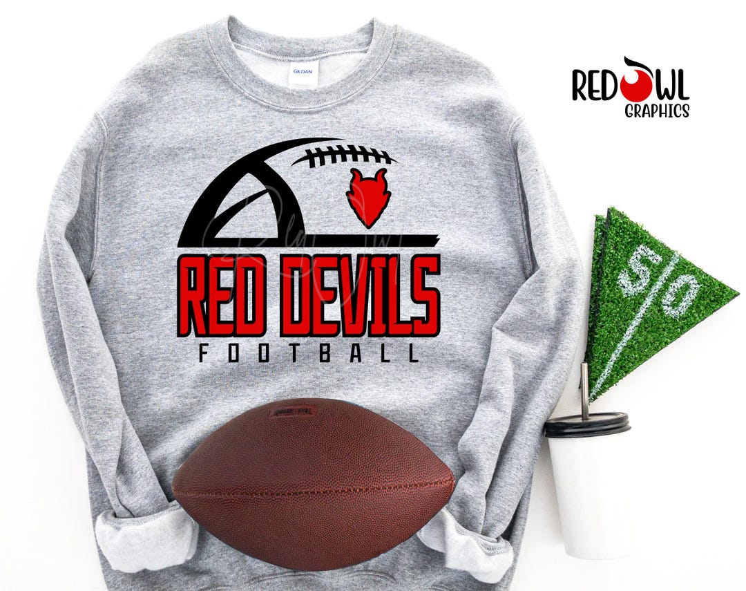 Red Devil Shirt, Red Devils T-shirt, Football Shirt, Red Devil Football ...