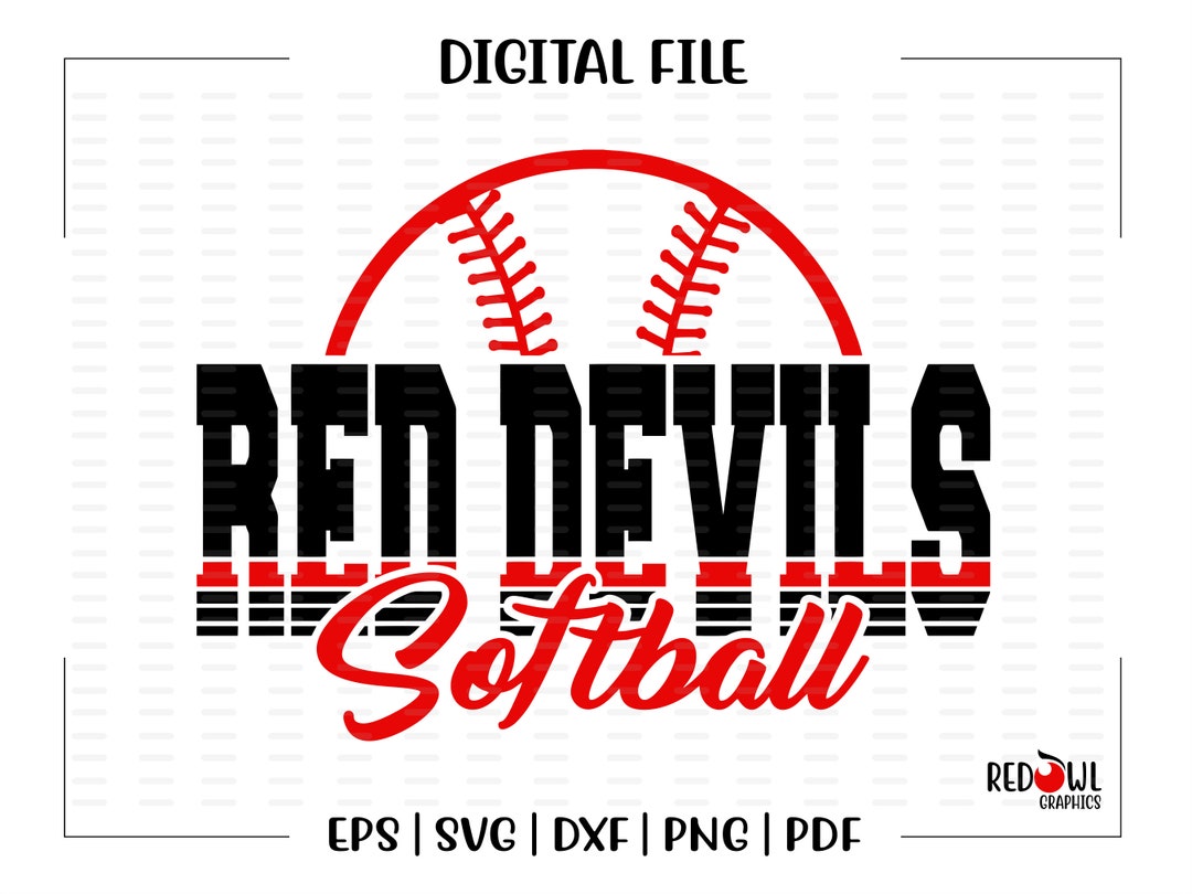 Softball Svg Red Devil Softball Svg Red Devil Devil - Etsy