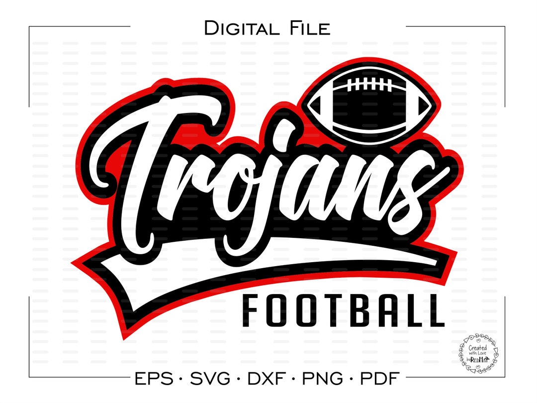 Football Svg, Trojan Football Svg, Trojan, Trojans, Football, Svg, Dxf ...