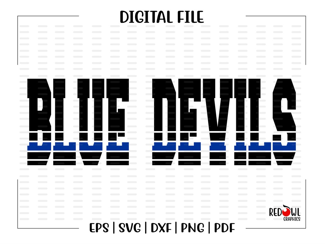 Blue Devil Svg, Devils Svg, Blue Devil, Blue Devils, Devil, Svg, Dxf ...