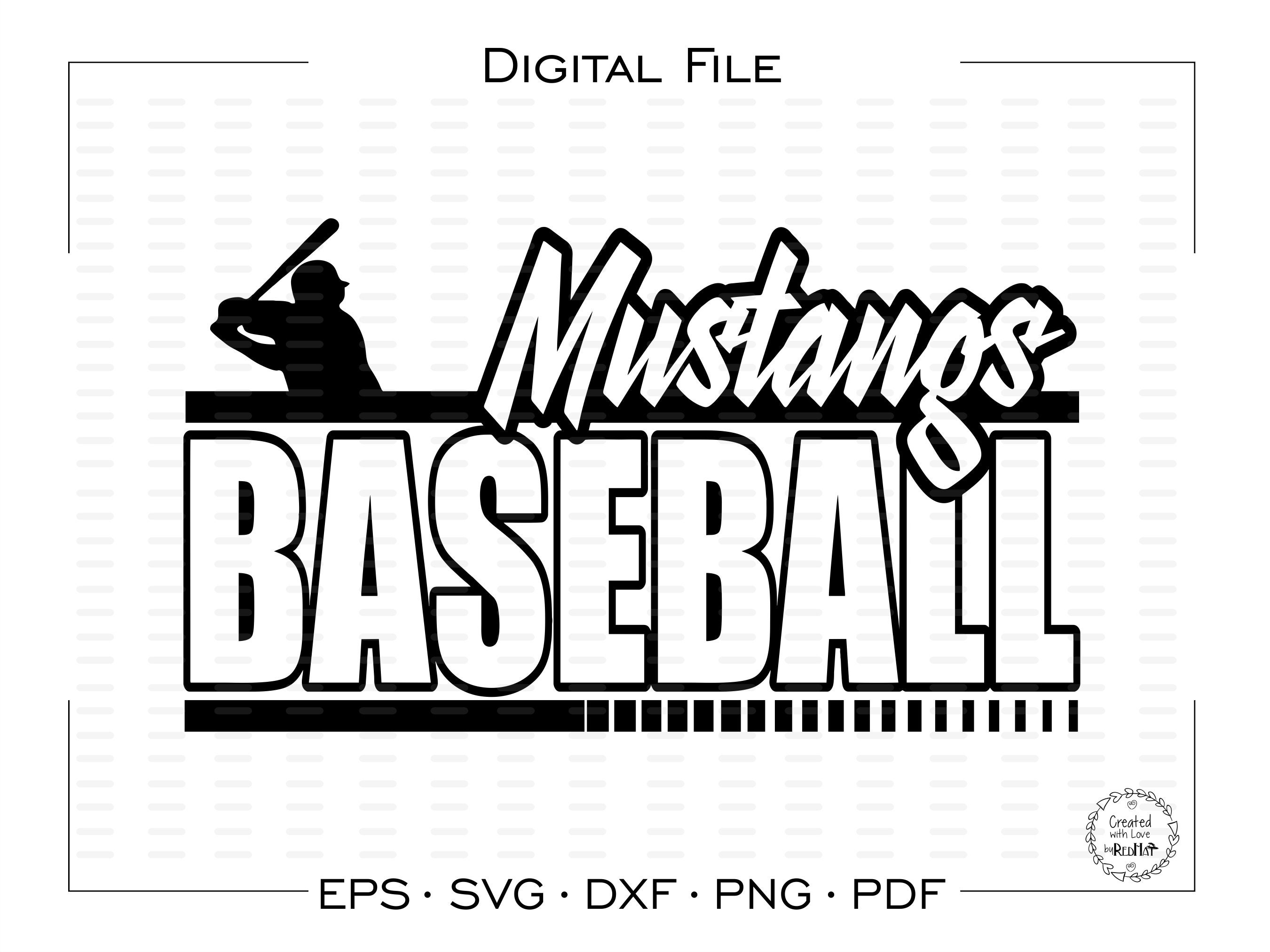 Mustang Baseball Svg Baseball Svg Mustang Mustangs | Etsy