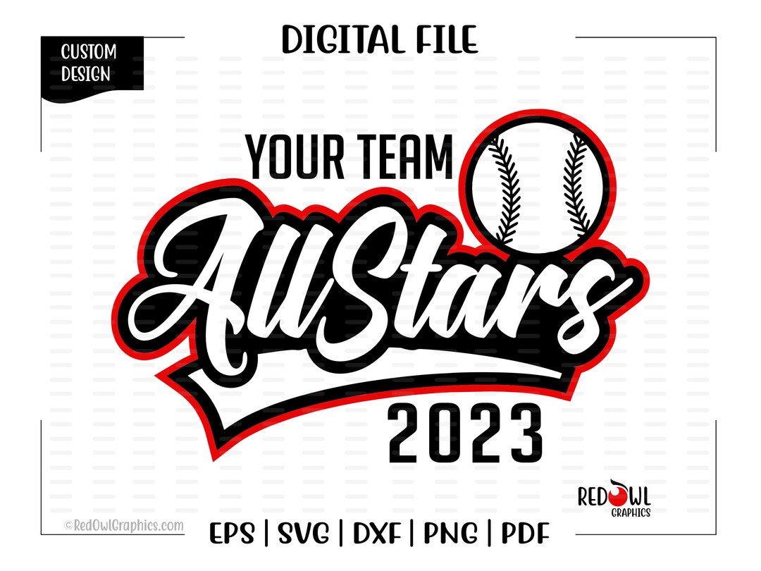 Custom, Personalized, Baseball Svg, All Star Svg, Baseball, All Star ...
