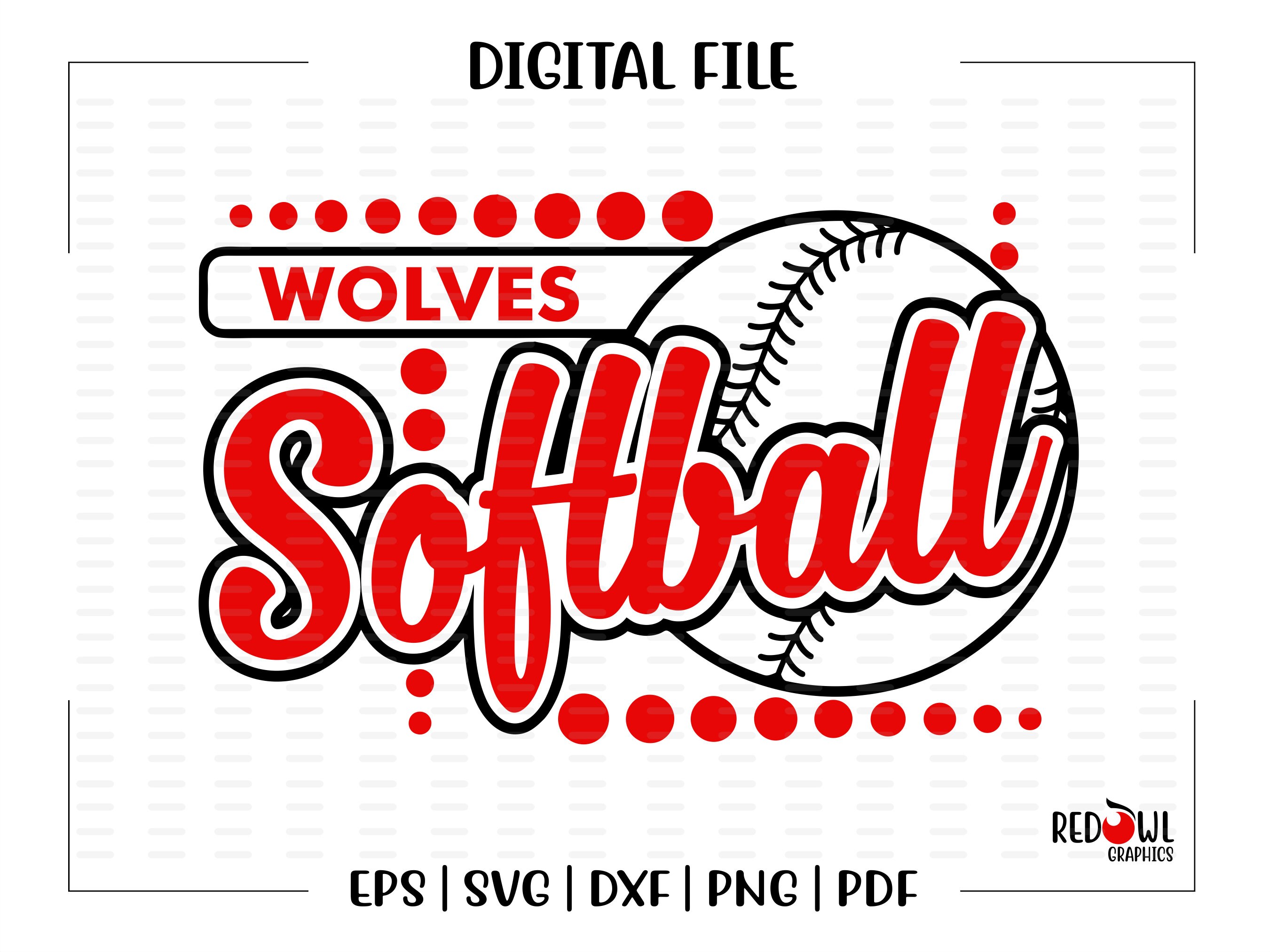 Softball Svg Wolves Softball Svg Wolves Wolf Softball - Etsy