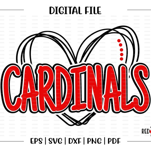 Cardinals Svg Cardinal Svg Cardinal Mascot Logo School | Etsy