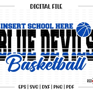 Basketball Svg Blue Devil Basketball Blue Devil Devil - Etsy