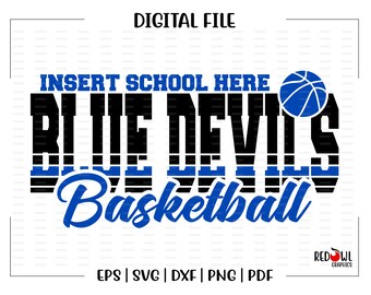 Blue Devil Svg | Etsy
