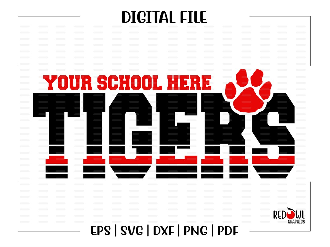Tiger Svg, Tigers Svg, Tiger, Tigers, Team, Clipart, Mascot, School ...