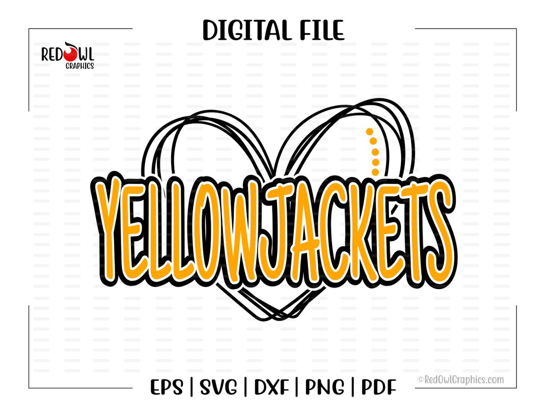 Yellowjacket Svg, Heart, Love, Jacket, Jackets, Yellowjackets, Svg, Dxf ...