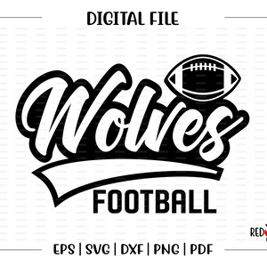 Football Svg, Wolves Football Svg, Wolves, Wolf, Football, Svg, Dxf ...