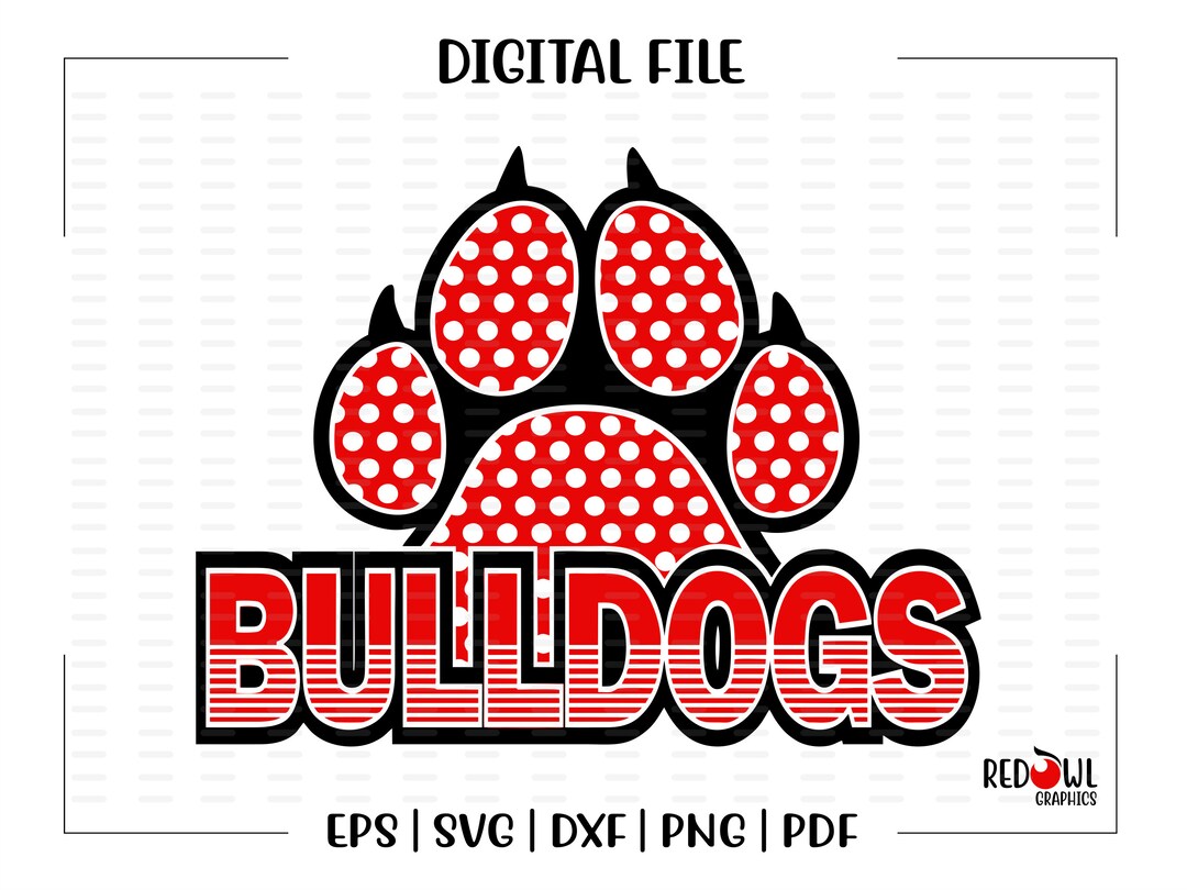 Bulldog Svg Paw Svg Bulldog Bulldogs Bulldog Paw Svg - Etsy