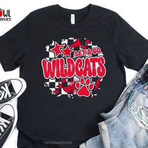 Personalized Wildcat T-shirt, Sticker, Wildcat, Shirt, T-shirt, Shirt ...