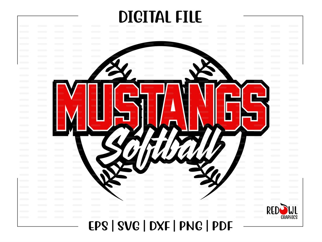 Softball Svg, Mustang Softball Svg, Mustang, Mustangs, Softball, Svg ...