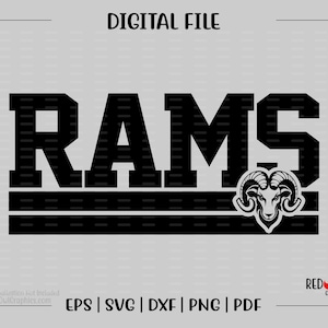Ram Svg, Rams Svg, Ram, Rams, Mascot, School, Svg, Dxf, Eps, Png, Pdf ...