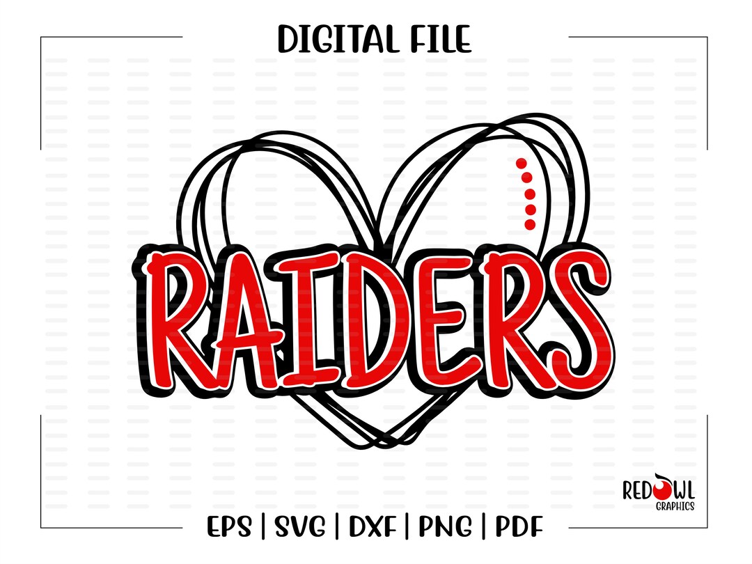 Raider Svg, Raiders Svg, Heart, Love, Raider, Raiders, Svg, Dxf, Eps ...