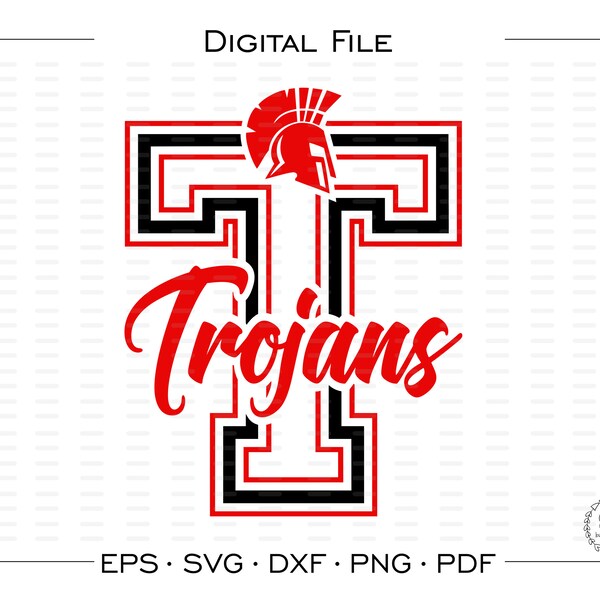 Trojan Mascot Svg - Etsy