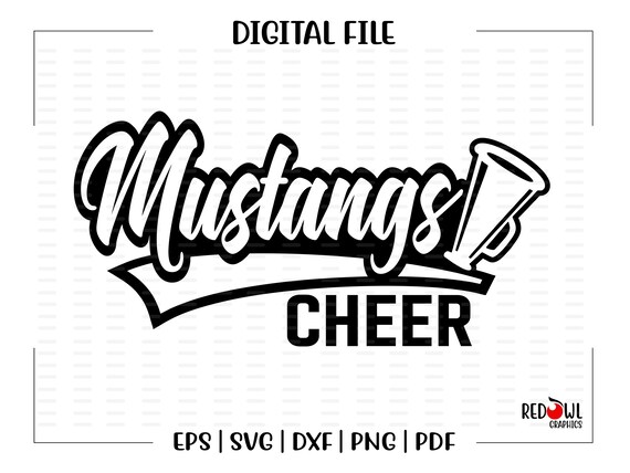 Cheer Svg Mustang Cheer Svg Mustang Mustangs Cheer | Etsy