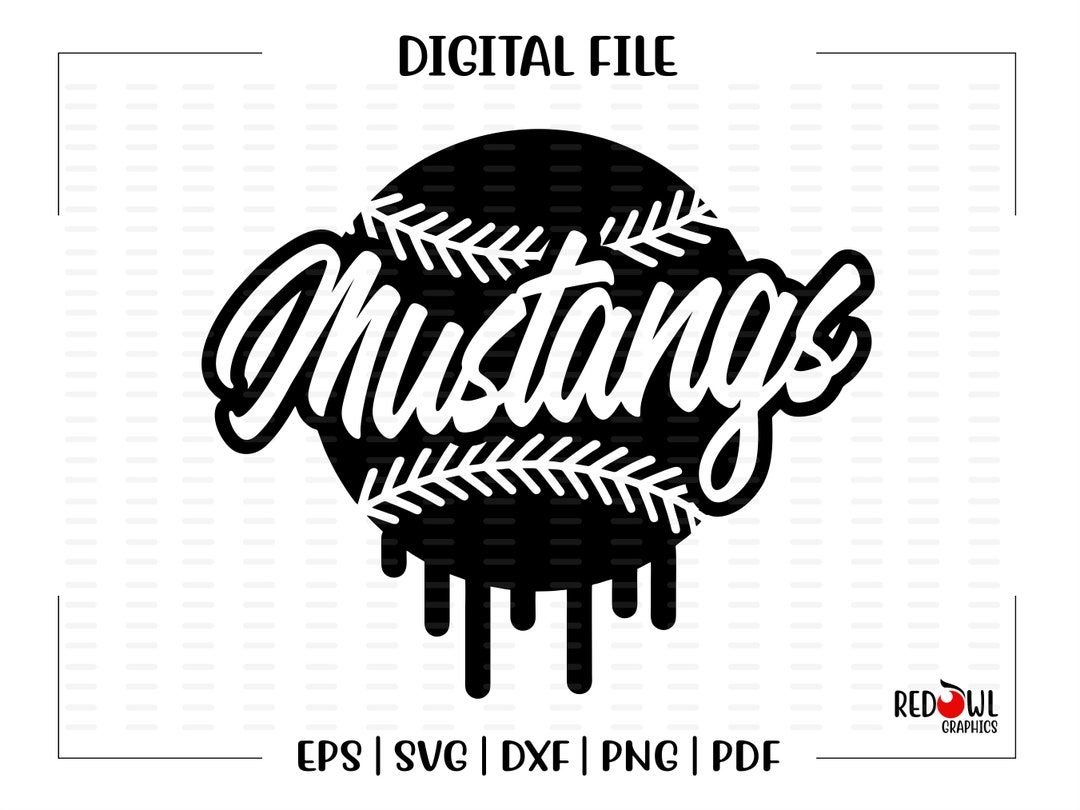 Mustang Baseball Svg, Baseball Svg, Mustang, Mustangs, Baseball, Vector ...