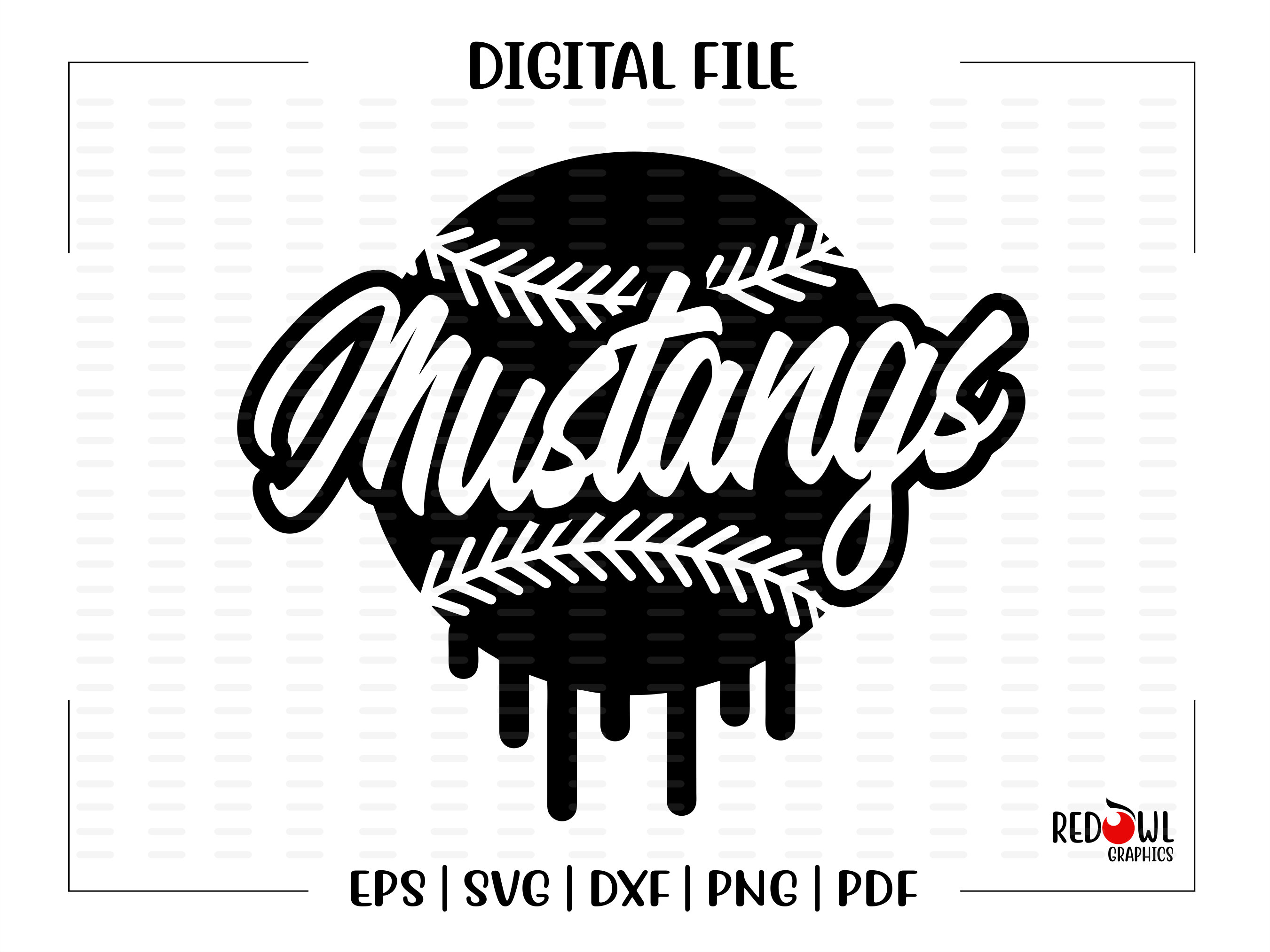 Mustang Baseball Svg Baseball Svg Mustang Mustangs | Etsy
