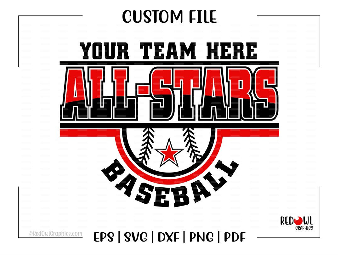 Custom, Personalized, Baseball Svg, All Star Svg, Baseball, All Star ...