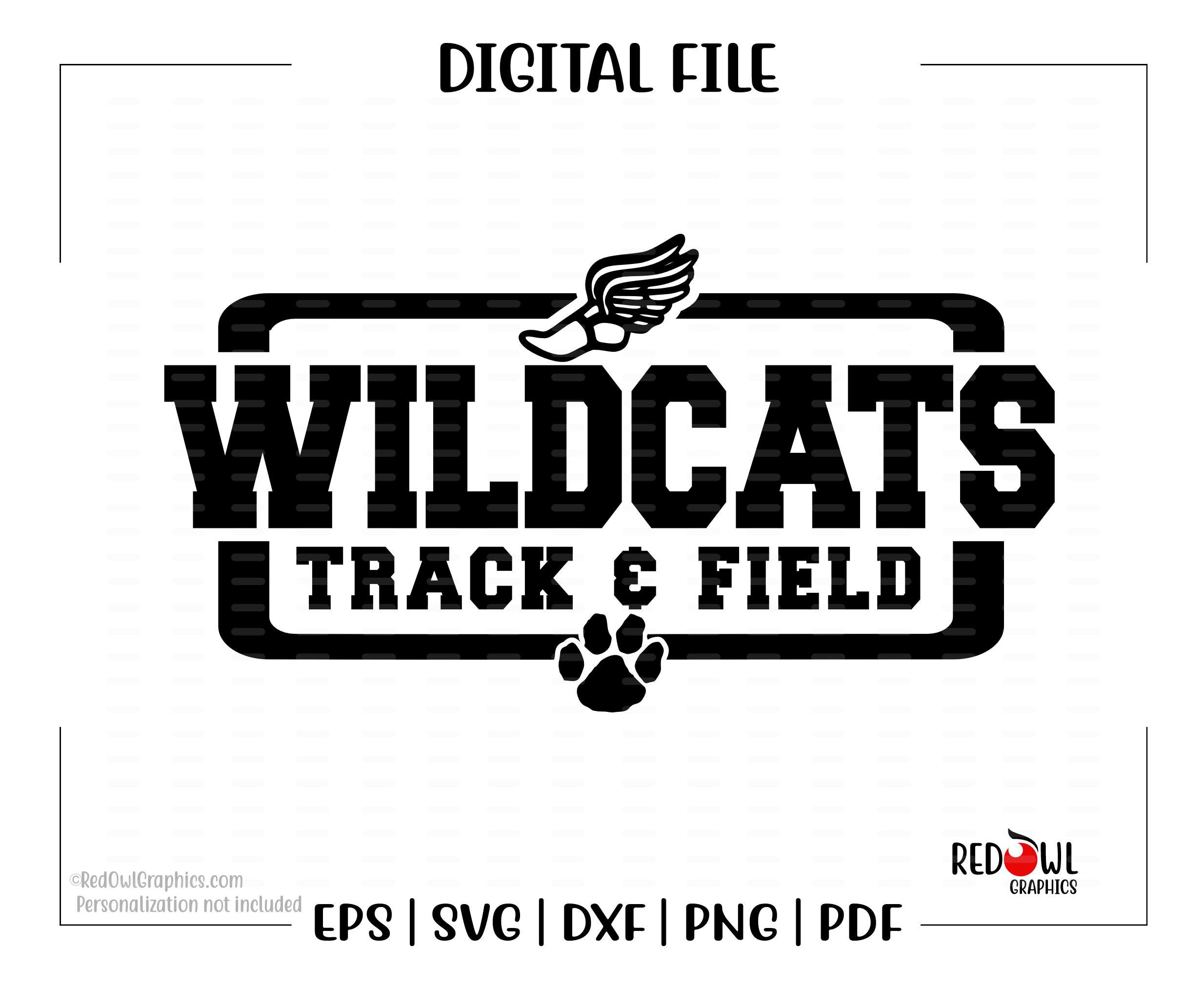 Track Svg, Wildcat Track Svg, Wildcat, Wildcats, Track, Field, Wildcats ...