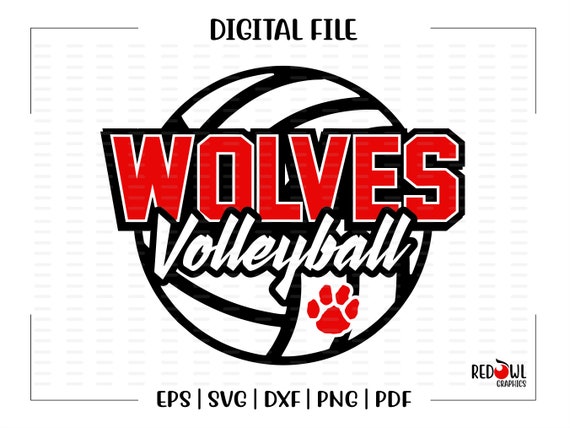 Wolves Volleyball Svg Volleyball Svg Wolves Wolf | Etsy