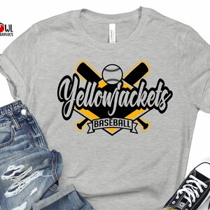 Baseball Shirt, Yellowjacket Shirt, Jacket, Yellow, Baseball, T-shirt ...