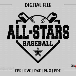 All Star Svg, All-star Svg, Baseball Svg, Baseball, All Stars, All ...