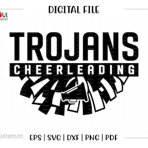 Cheerleader Svg, Trojan Cheerleader, Trojan, Trojans, Cheer ...