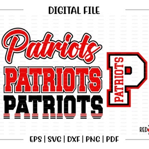 Patriot Svg, Patriots Svg, Patriot, Script, Block, Mascot, School, Svg ...