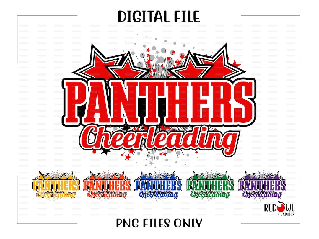 Cheer PNG Bundle, Panther Cheerleader, Bundle, Panther, Panthers, Cheer ...