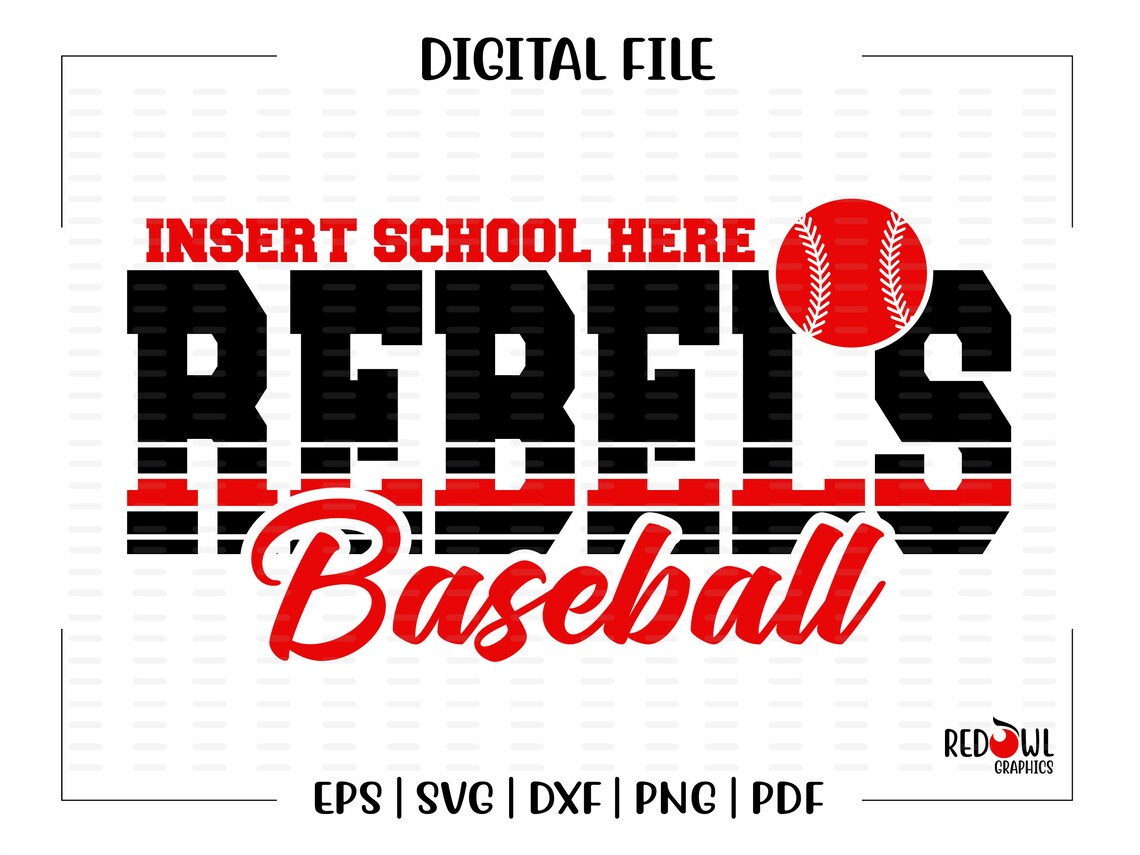 Baseball Svg Rebel Baseball Svg Rebel Rebels Baseball - Etsy