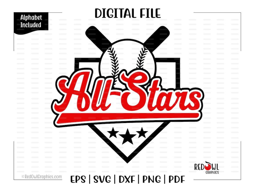 All Star Svg, All-star Svg, Baseball Svg, Baseball, All Stars, All ...