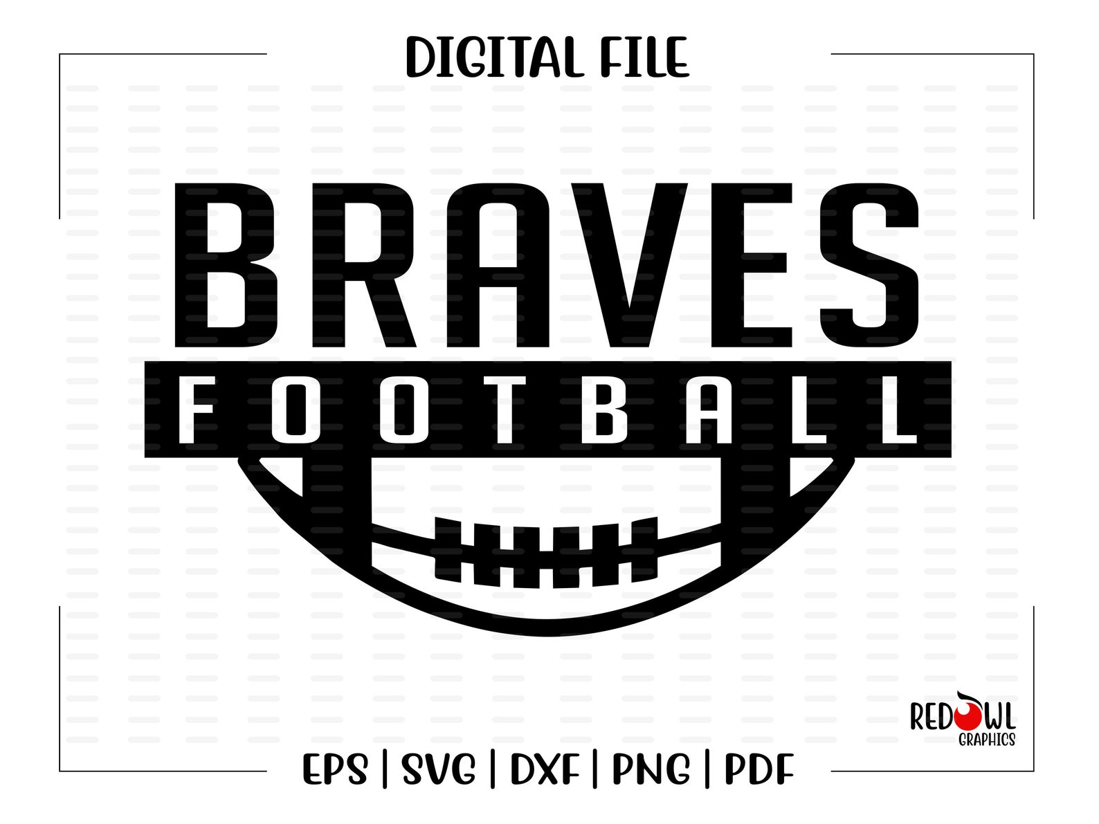 Football Svg Braves Football Svg Brave Braves Football | Etsy
