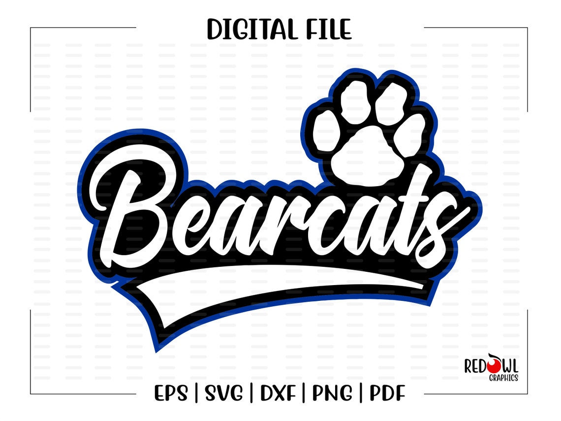 Bearcat Svg Bearcats Svg Bearcat Bearcats Clipart Team - Etsy