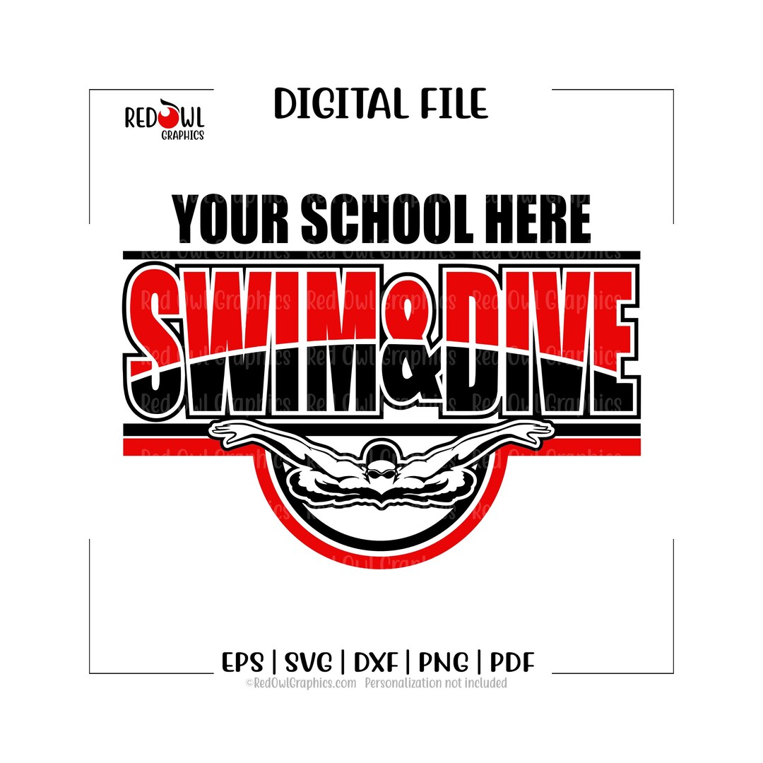 Custom, Personalized, Swimming Svg, Diving Svg, Swim and Dive, Swimming ...
