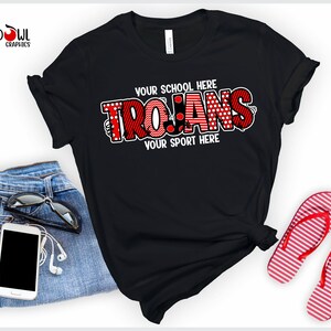 Personalized Trojans T-shirt Customized Trojan T-shirt - Etsy